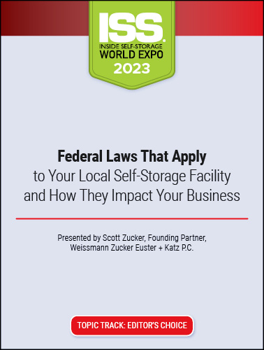 Inside Self-Storage Store - Federal Laws That Apply to Your Local Self ...